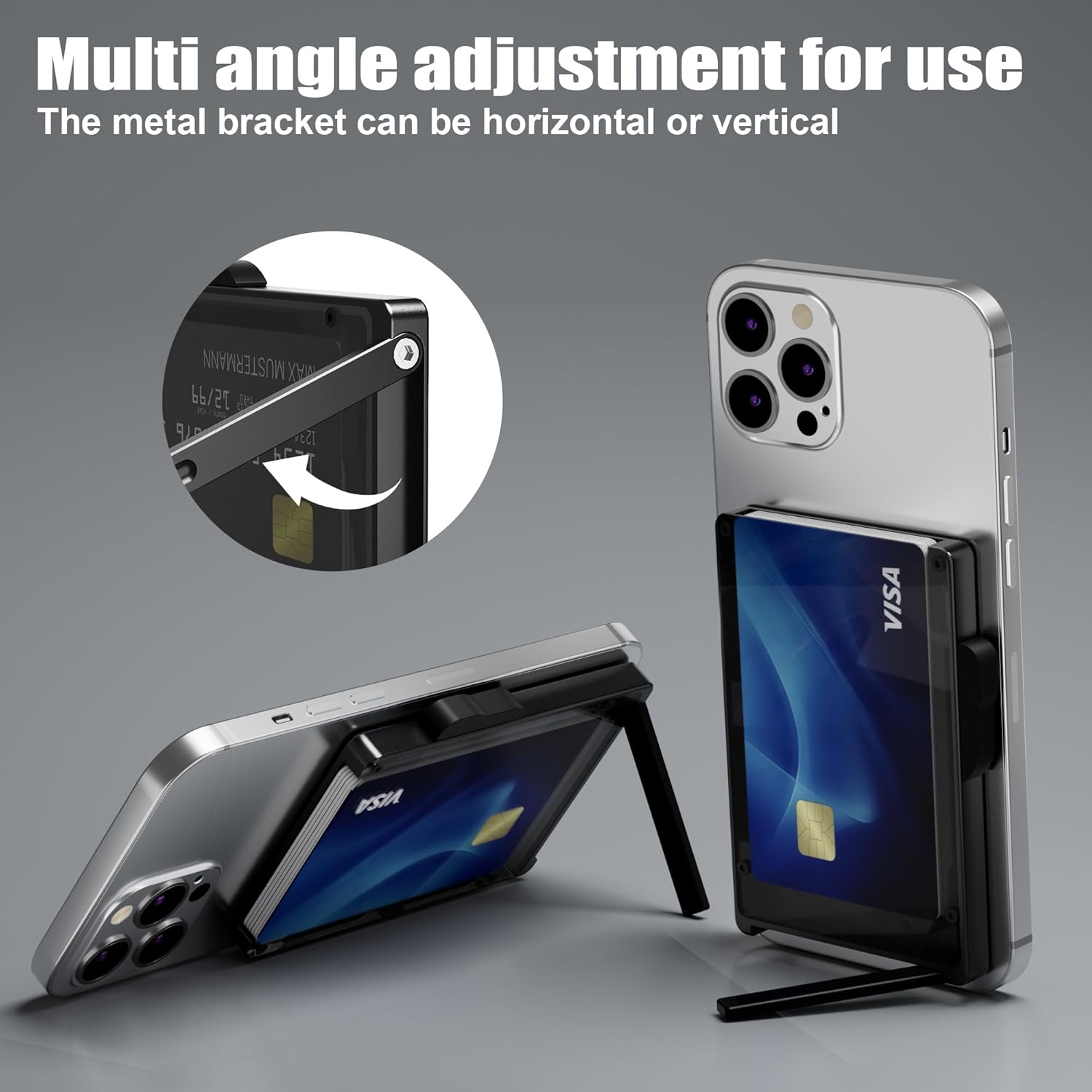 TRAHOO-Minimalist Wallet for men, Clear ID Window, MagSafe Slim Wallet ...