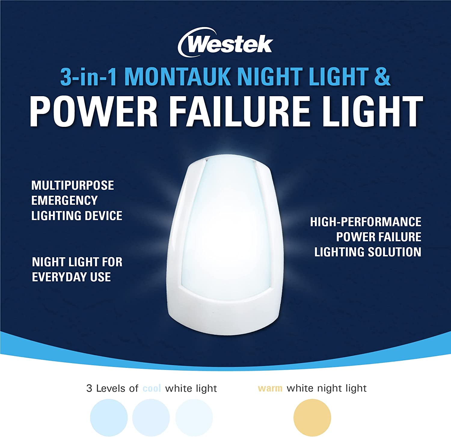 TRAHOO-Montauk Power Failure Night Light, 2 Pack - Plug In Multi ...