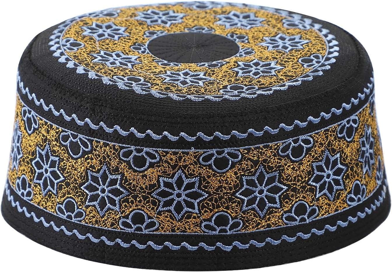 TRAHOO-Muslim Prayer Kufi Hat Men Islam Skull Embroidery Cap Beanie Hat ...