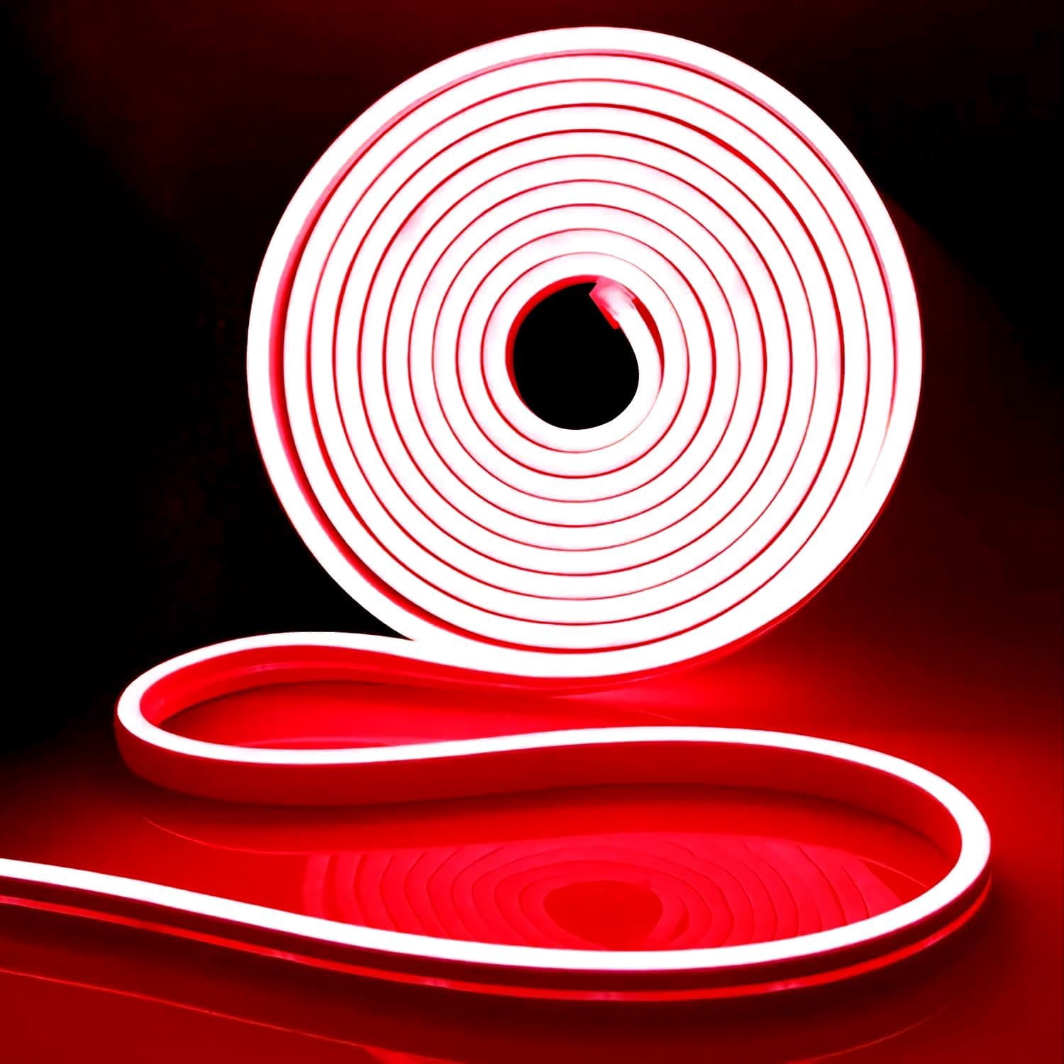 TRAHOO-Neon Led Strip Lights Red, 16.4ft/5m Neon Light Strip 12V ...
