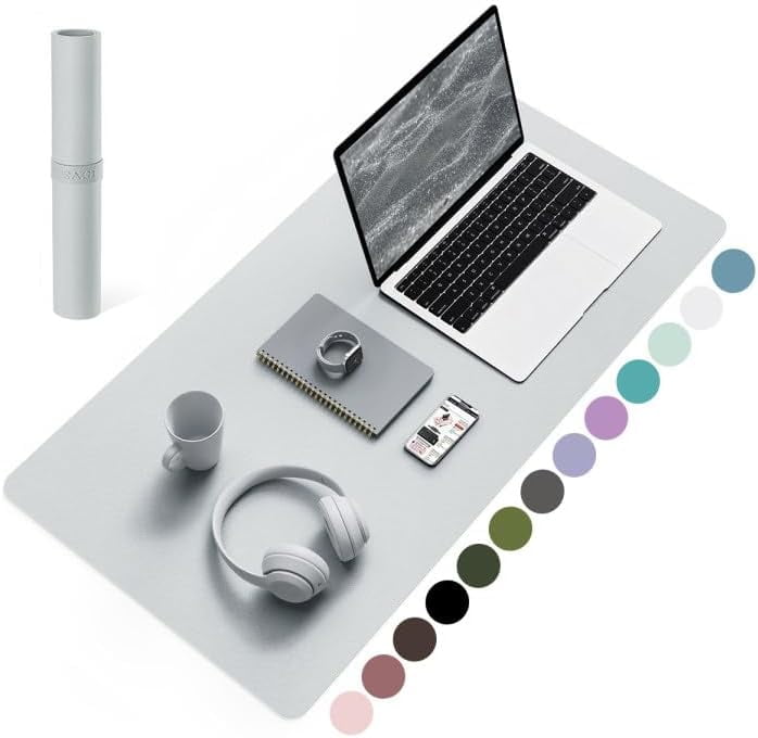 TRAHOO-Non-Slip Desk Pad,Mouse Pad,Waterproof PVC Leather Desk Table ...