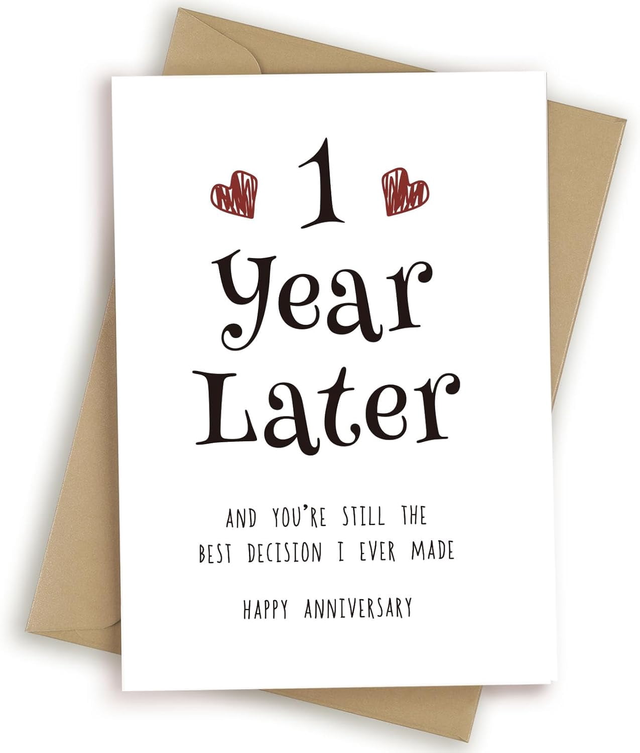 TRAHOO-One Year Anniversary Card for Men, 1st Anniversary Card, Wedding ...