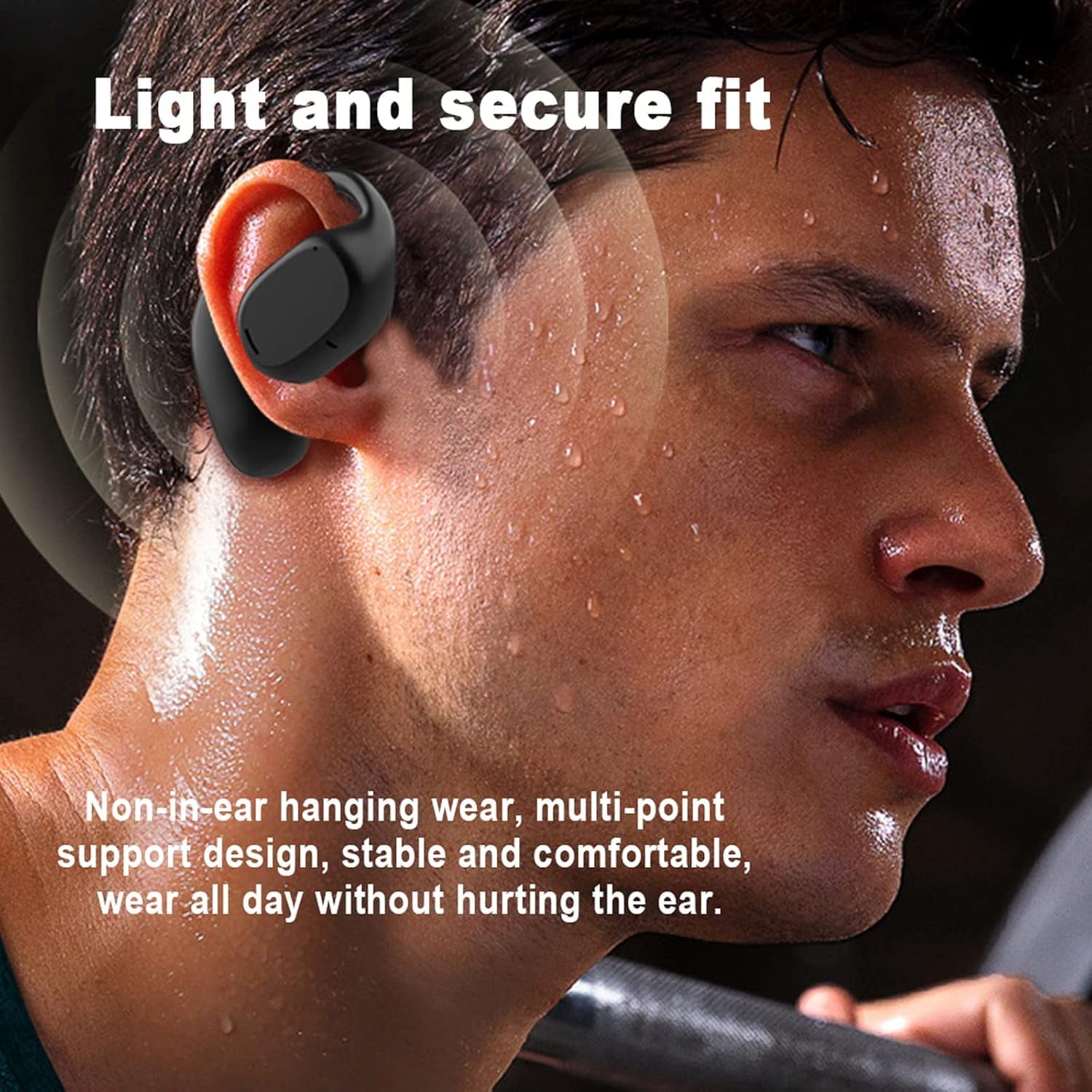 TRAHOO-Open Ear Headphones Wireless Bluetooth Air Bone Conduction ...