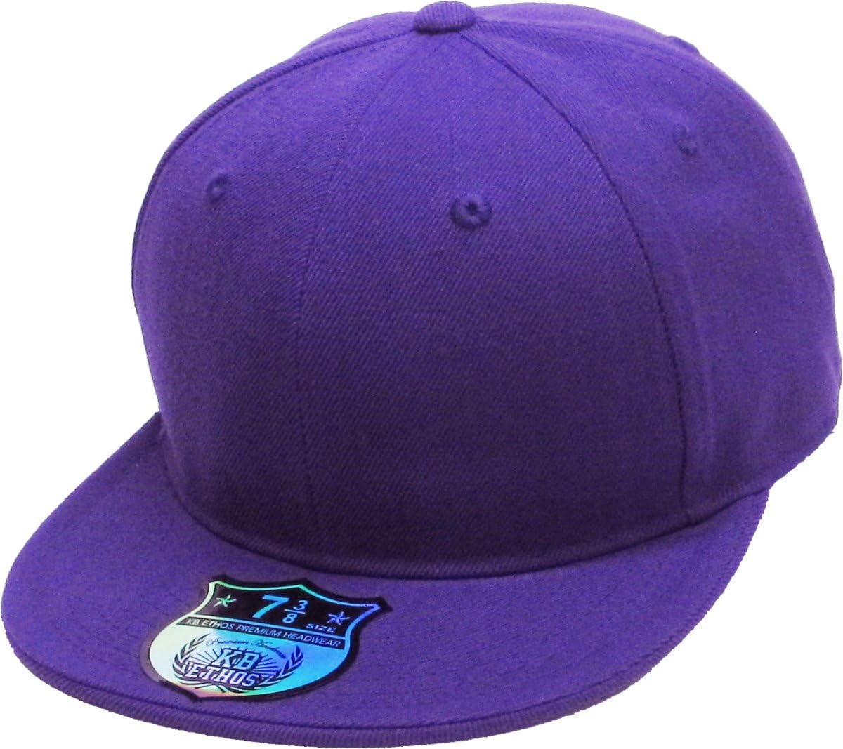 TRAHOO-® Original 6 Panel Flat Brim True-Fit Fitted Cap - Walmart.com