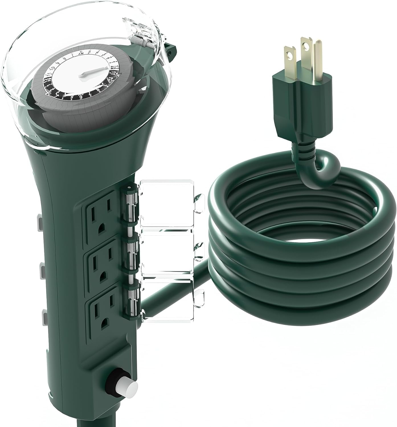 TRAHOO-Outdoor Power Strip with Programmable Mechanical Timer and Yard ...