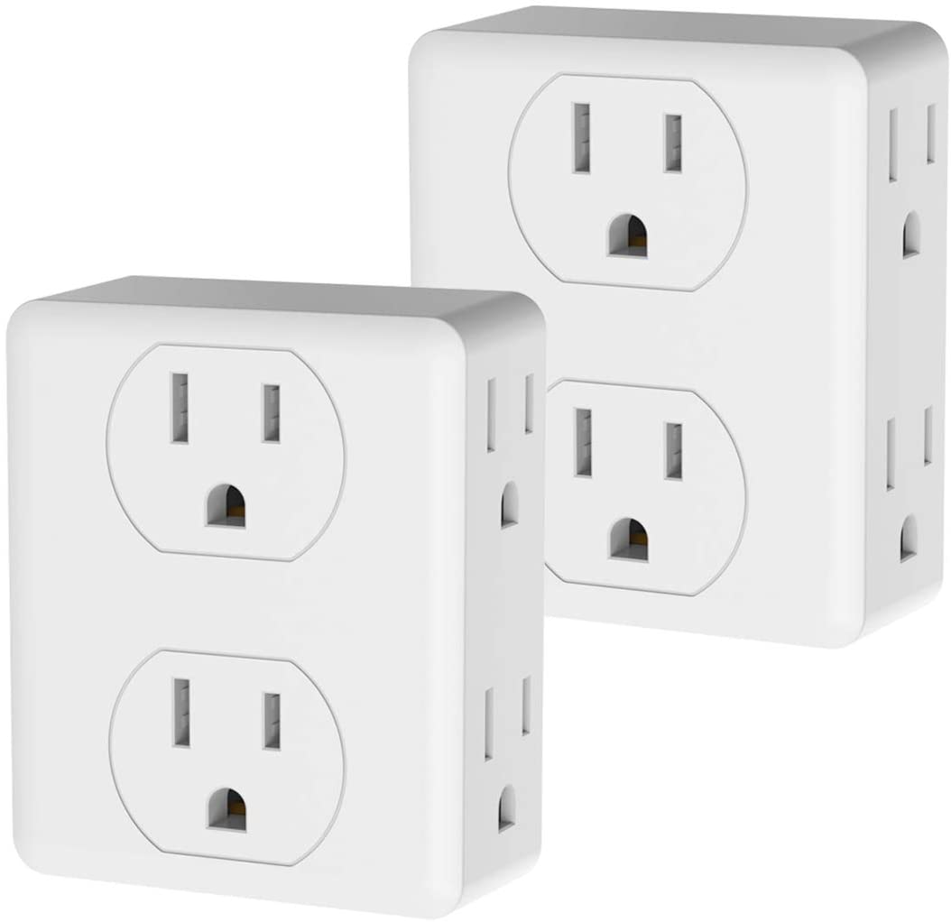 TRAHOO-Outlet Extender, Multi Plug Outlet with 6 Electrical Outlets ...