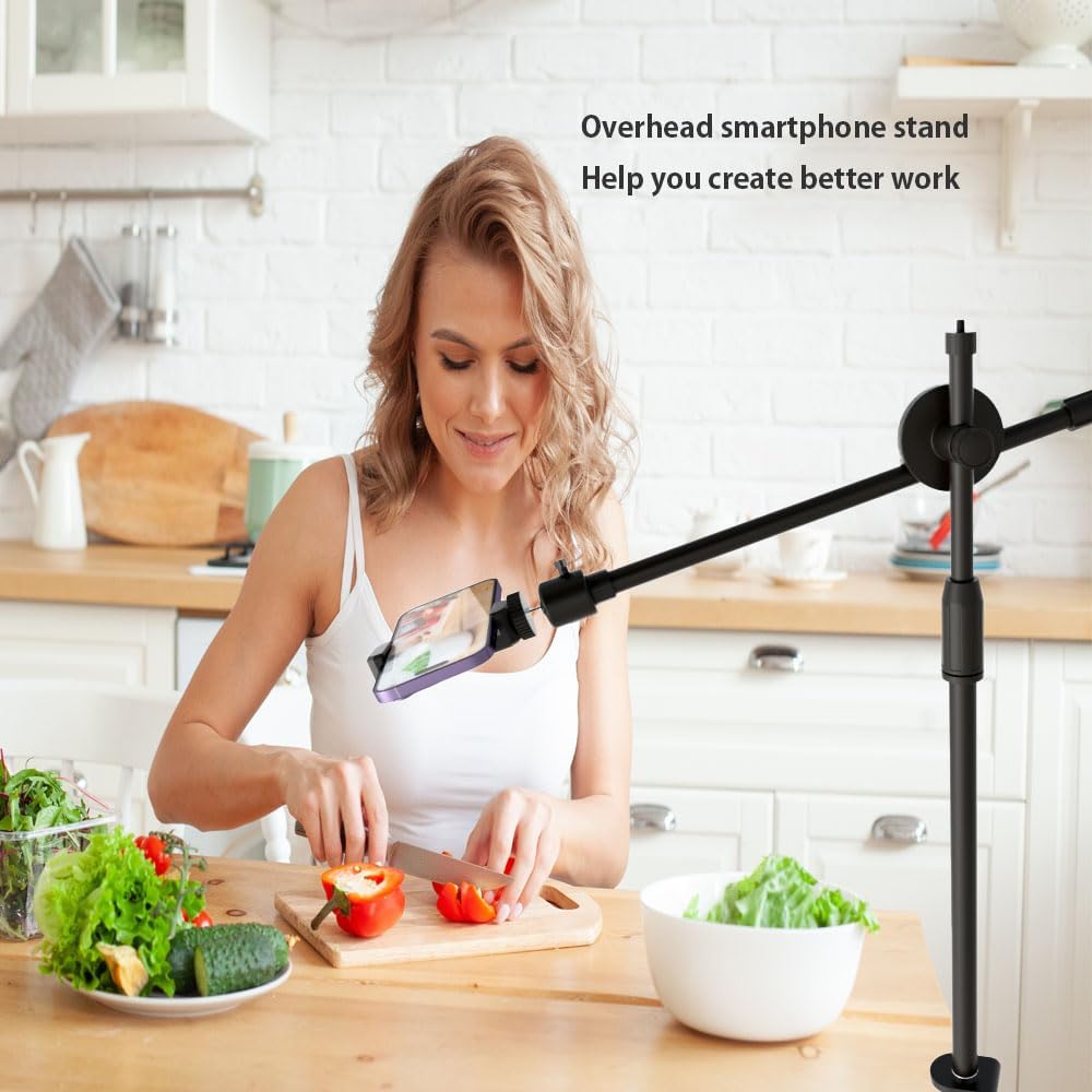 TRAHOO-Overhead Phone Mount,Overhead Camera Mount Stand with 360 ...