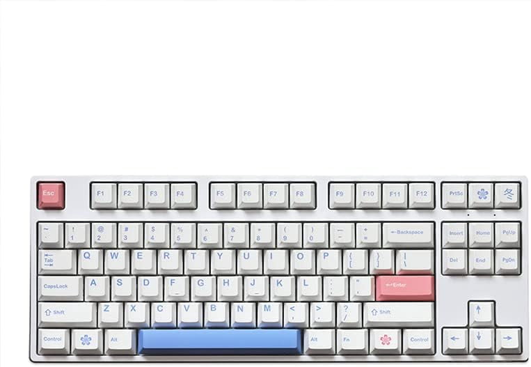 TRAHOO-PBT Keycaps Cherry Profile White Keycaps for Mechanical ...