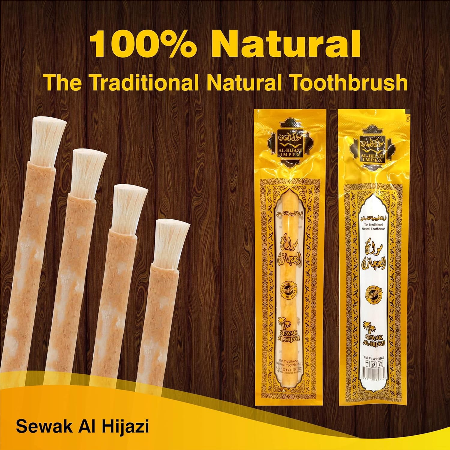 TRAHOO-Pack of 12 Miswak Sticks Natural Toothbrush for Teeth Whitening ...