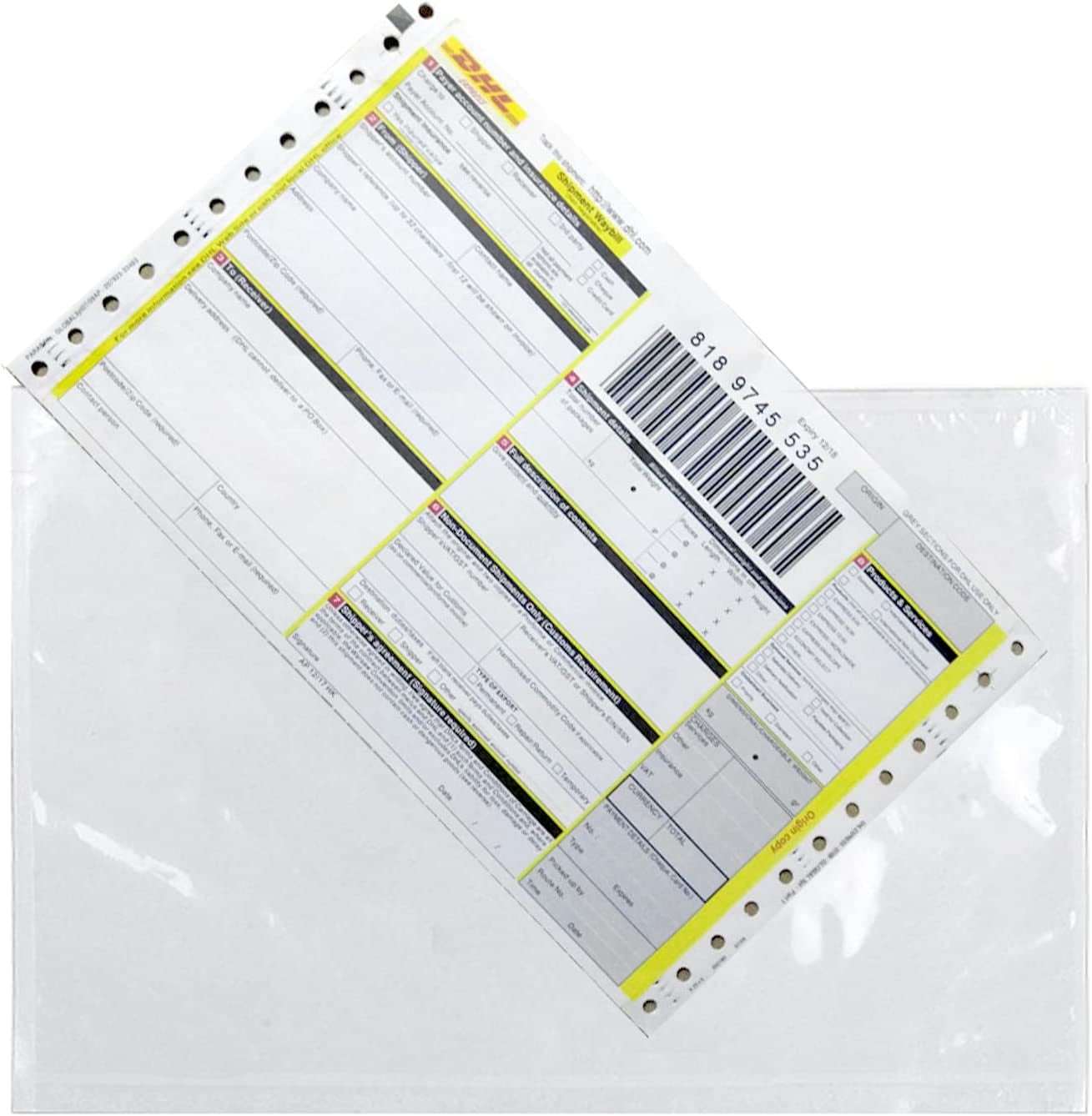 TRAHOO-Packing List Envelopes, Clear 7.5" x 5.5" Self Adhesive Shipping ...