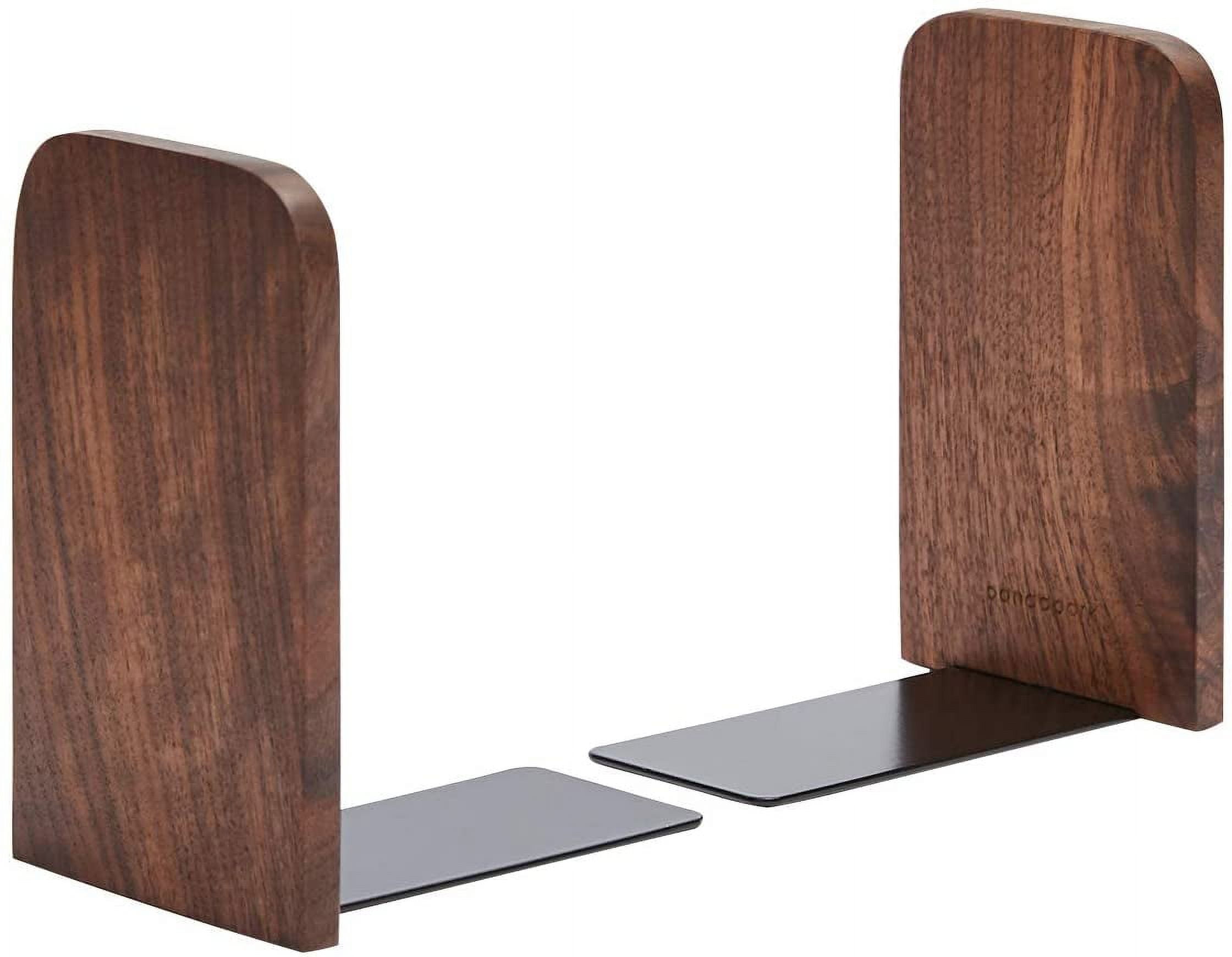TRAHOO-Pandapark Wood,Non-Skid Bookend for Shelves,Heavy Duty,Book ...