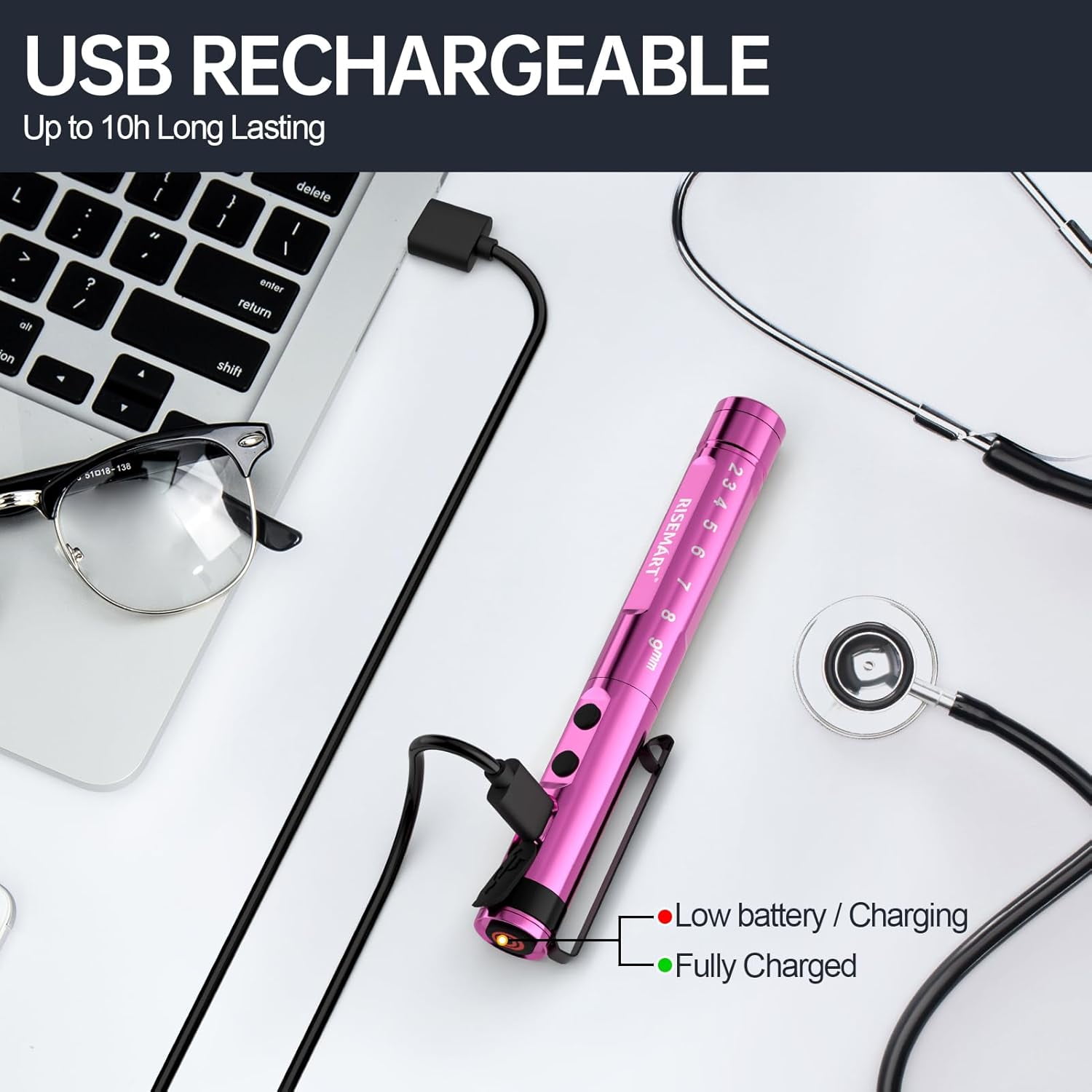 TRAHOO-Pen Light for Nurse, Rechargeable LED Medical PenLight, Warm ...