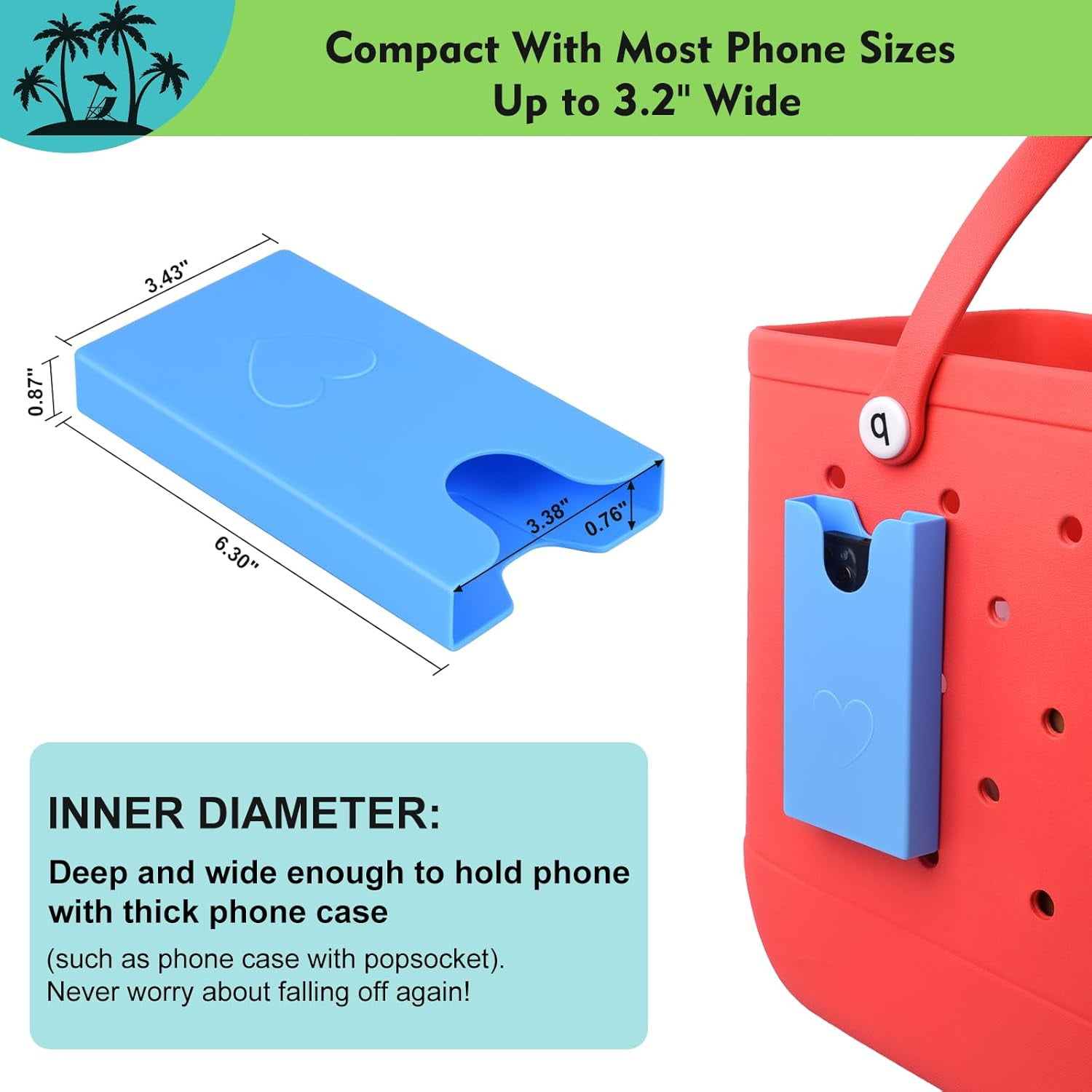 TRAHOO-Phone Holder for Bogg Bag Compatible with XL/Original Bogg Bag ...