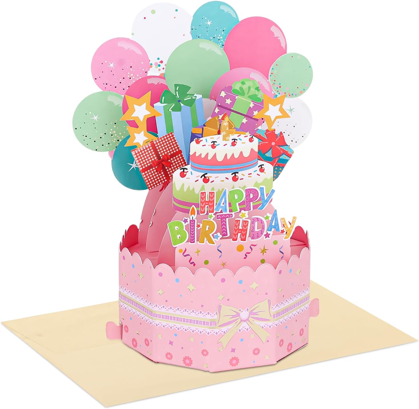 TRAHOO-Pink Birthday Card Pop Up Card for Birthday Women Girls, Funny Birthday Gift Card ...