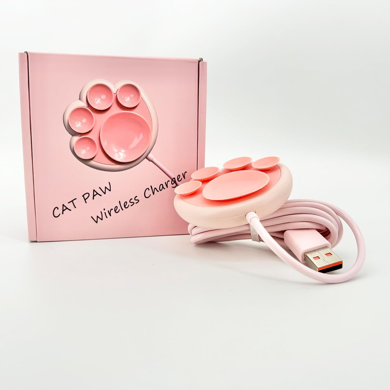 TRAHOO-Pink Wireless Charger for iPhone, Charger Wireless 15w Samsung ...