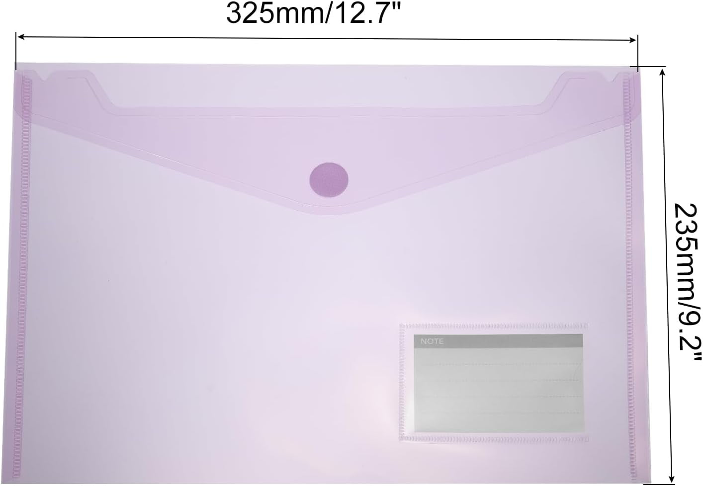 TRAHOO-Plastic Envelopes Folder, 15Pcs A4 Letter Size with Label Pocket ...