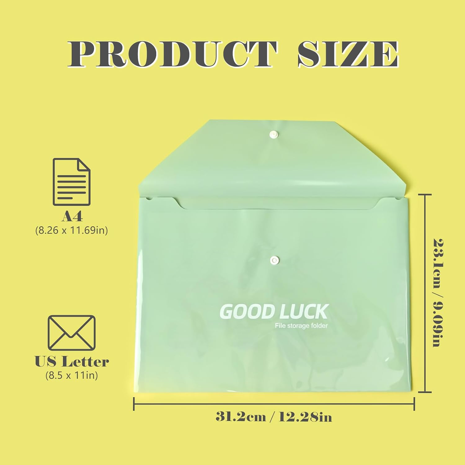 TRAHOO-Plastic Envelopes with Snap Closure, 10 Pack Poly Envelope ...