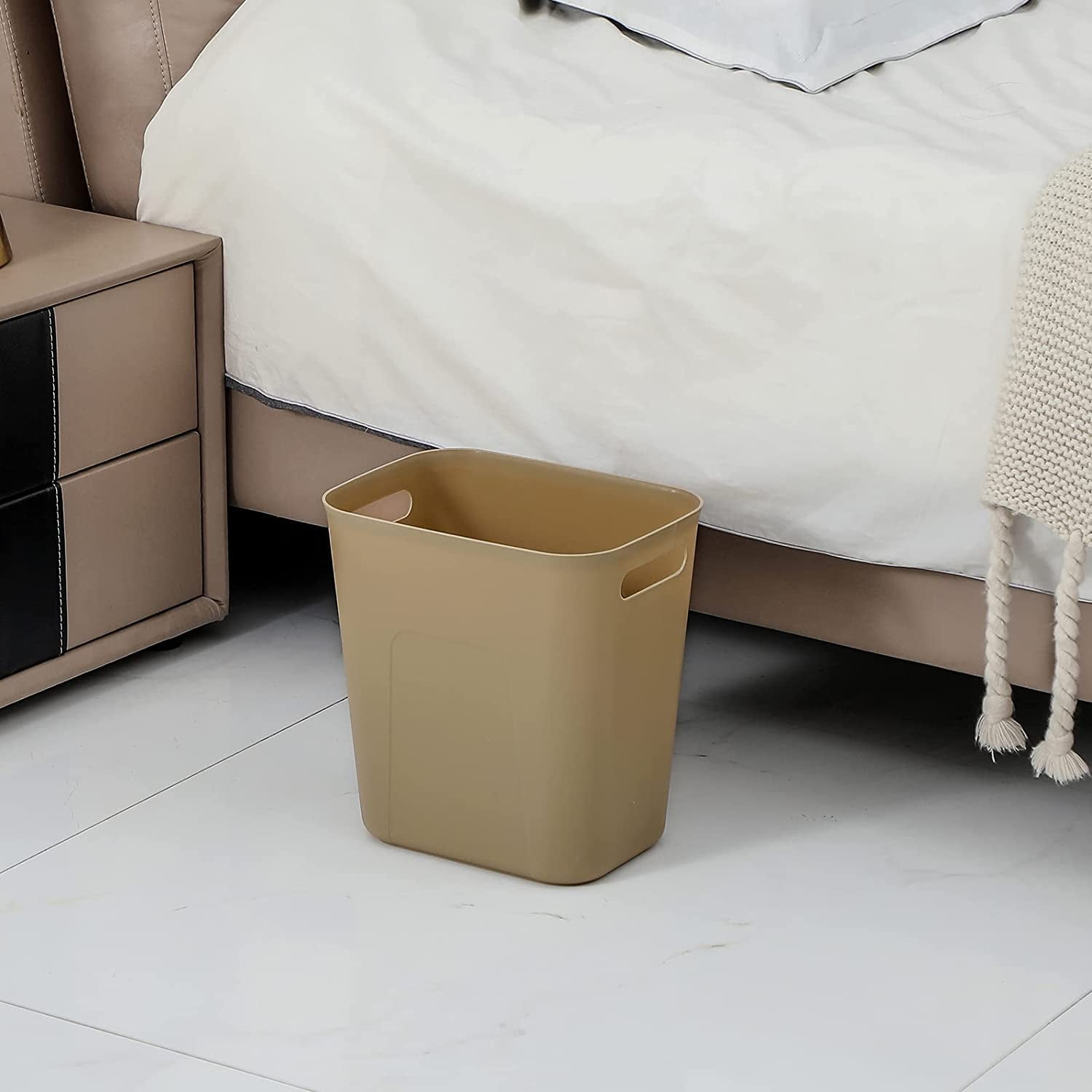TRAHOO-Plastic Small Trash Can Wastebasket, Garbage Container Basket ...