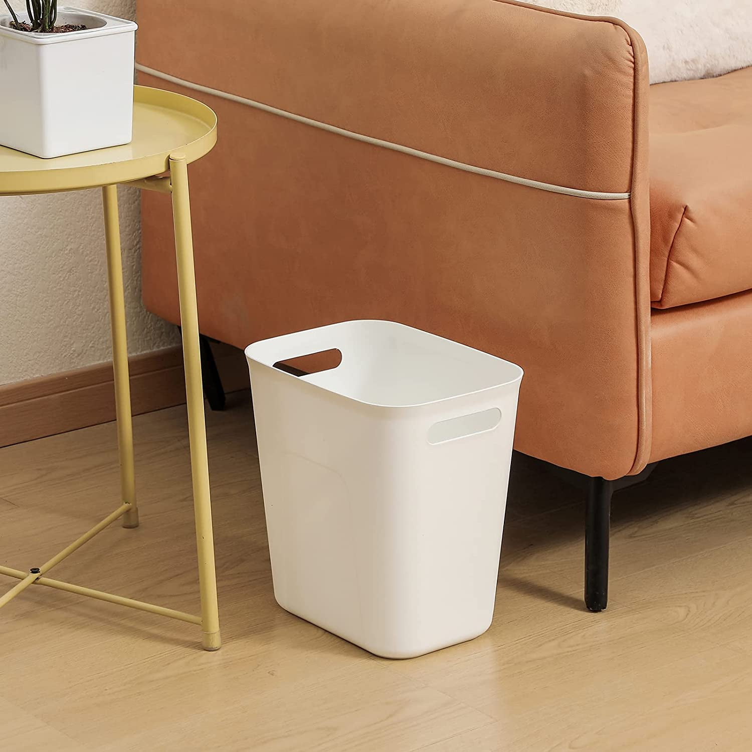 TRAHOO-Plastic Small Trash Can Wastebasket, Garbage Container Basket ...