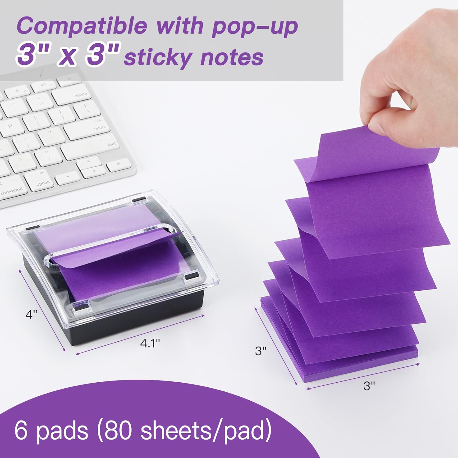 TRAHOO-Pop-up Sticky Note Dispenser with 6 Pads Pop Up Sticky Notes ...