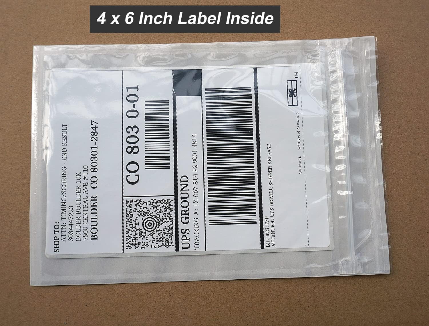 TRAHOO-Premium 5'' x 7.5'' Resealable Adhesive Shipping Label/documents ...
