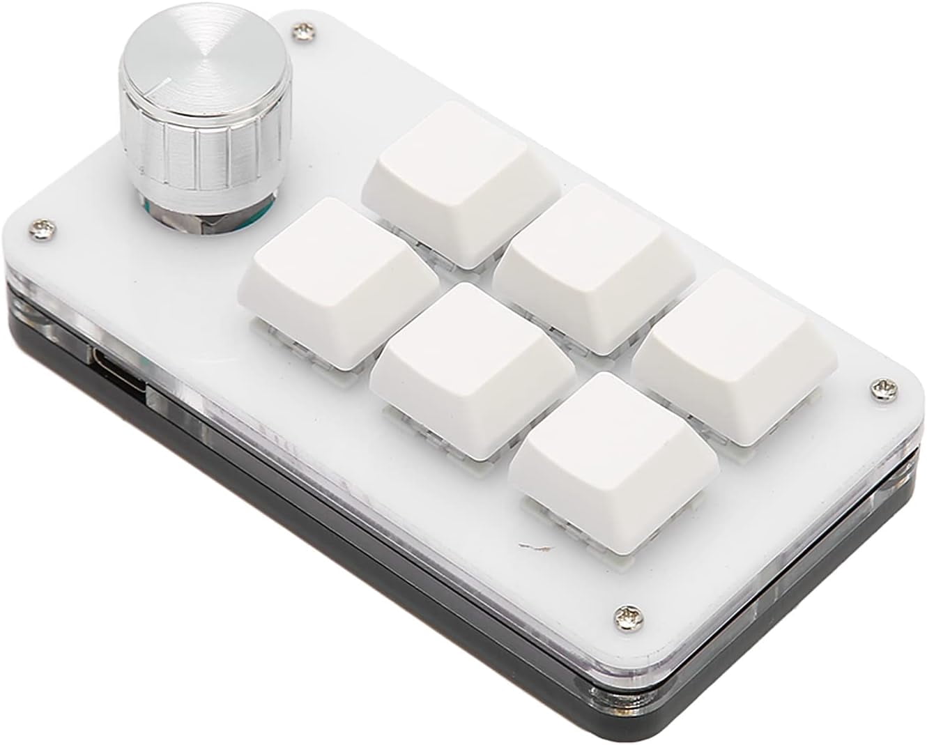 TRAHOO-Programmable Keyboard, 6 Key One Handed Mechanical Keyboard with ...