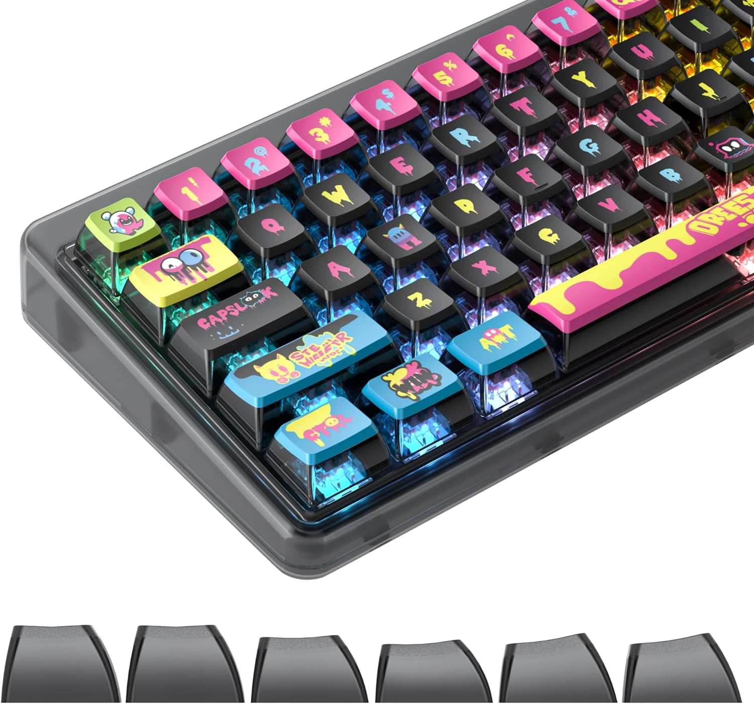 TRAHOO-Pudding Keycaps,120 Keycap Set keycaps 60 Percent, ASA Profile ...