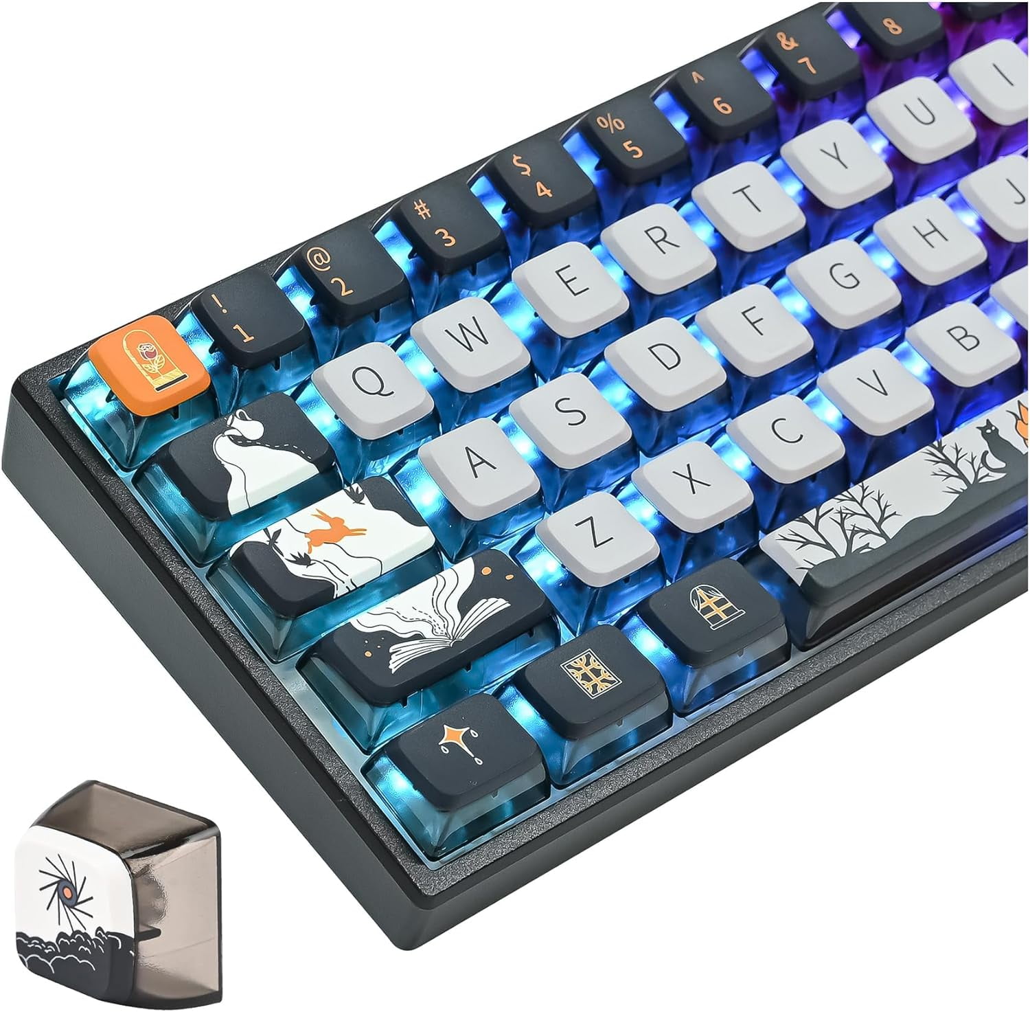 TRAHOO-Pudding Keycaps 60 Percent, 118 Dye-Sublimation Keycaps Set, ASA ...