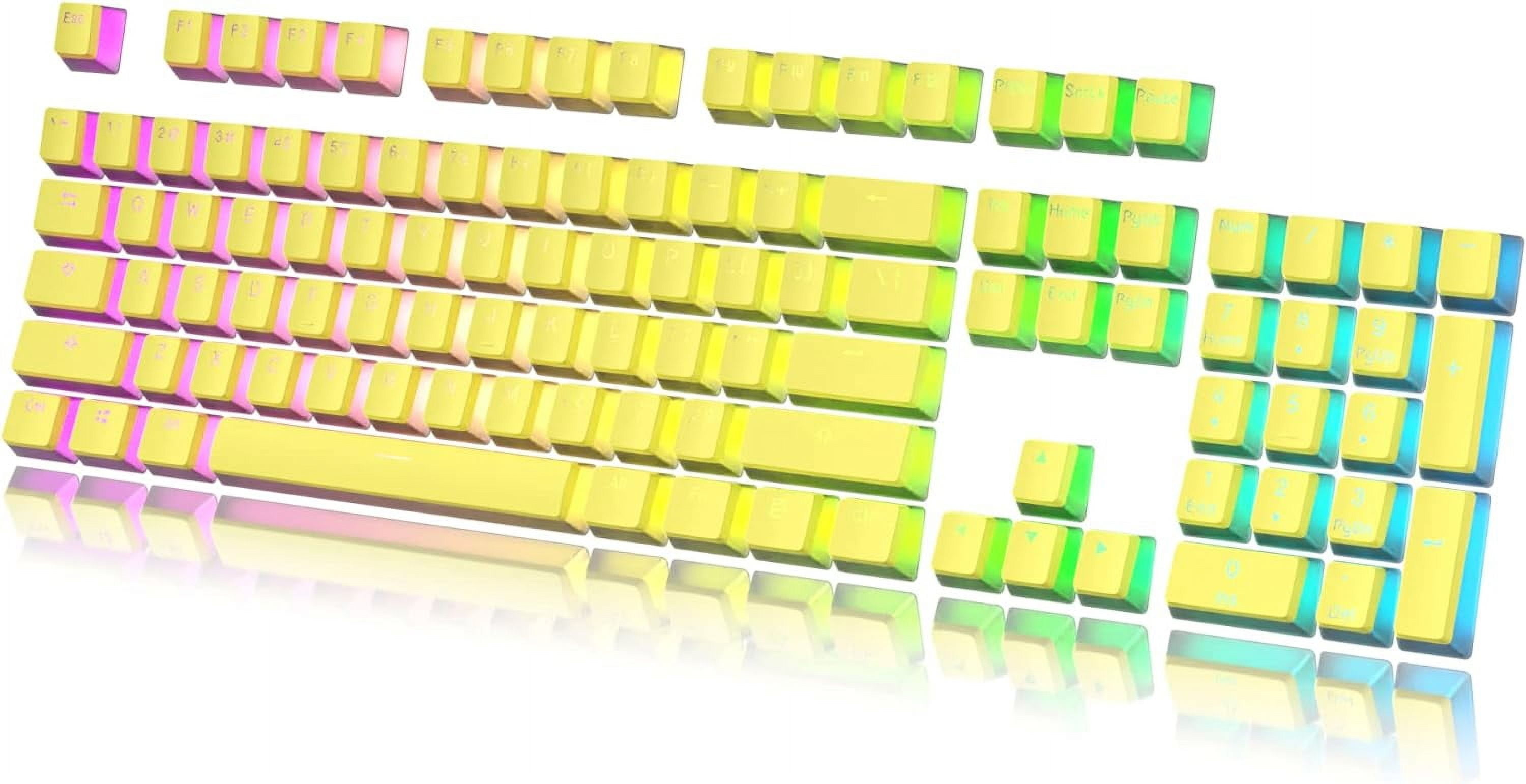 TRAHOO-Pudding Keycaps Set | Doubleshot PBT Keycap Set | Full 108 OEM ...