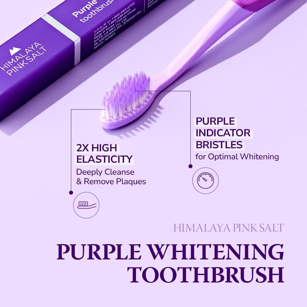 TRAHOO-Purple Toothbrush - Purple Indicater Medium Toothbrushes for ...