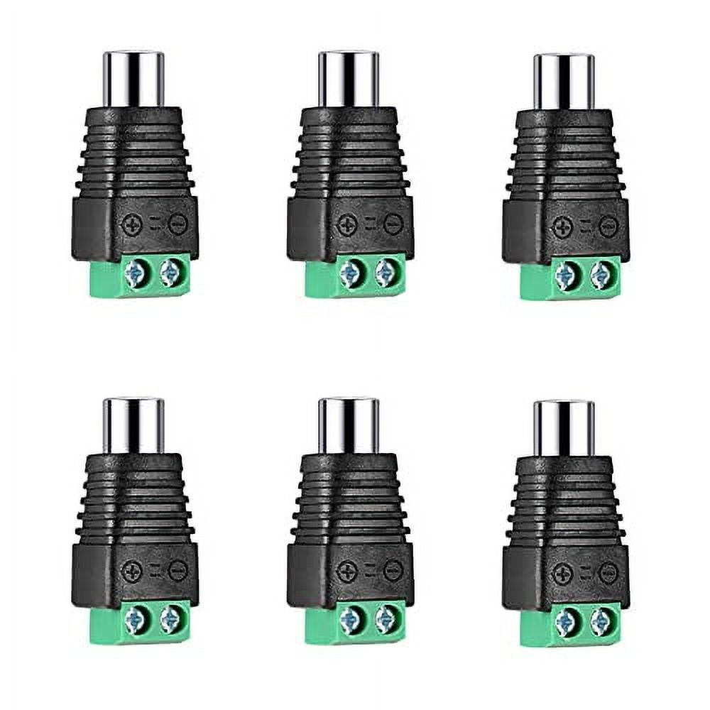 TRAHOO-RCA to AV Screw Terminal Connector, RCA Cable Audio Adapter ...