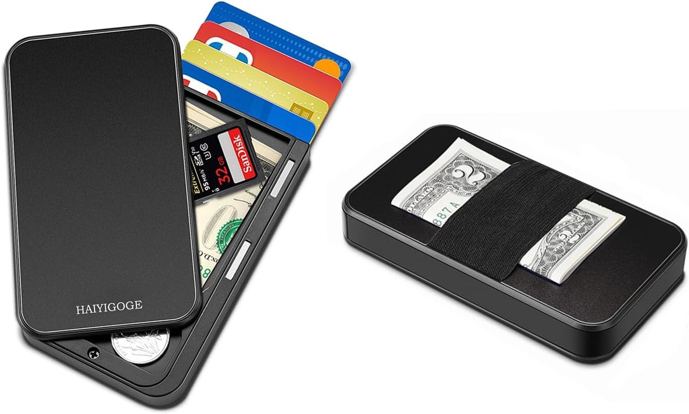 TRAHOO-RFID Wallet for Men, Pop up Wallet for Men with Magnetic Cover ...