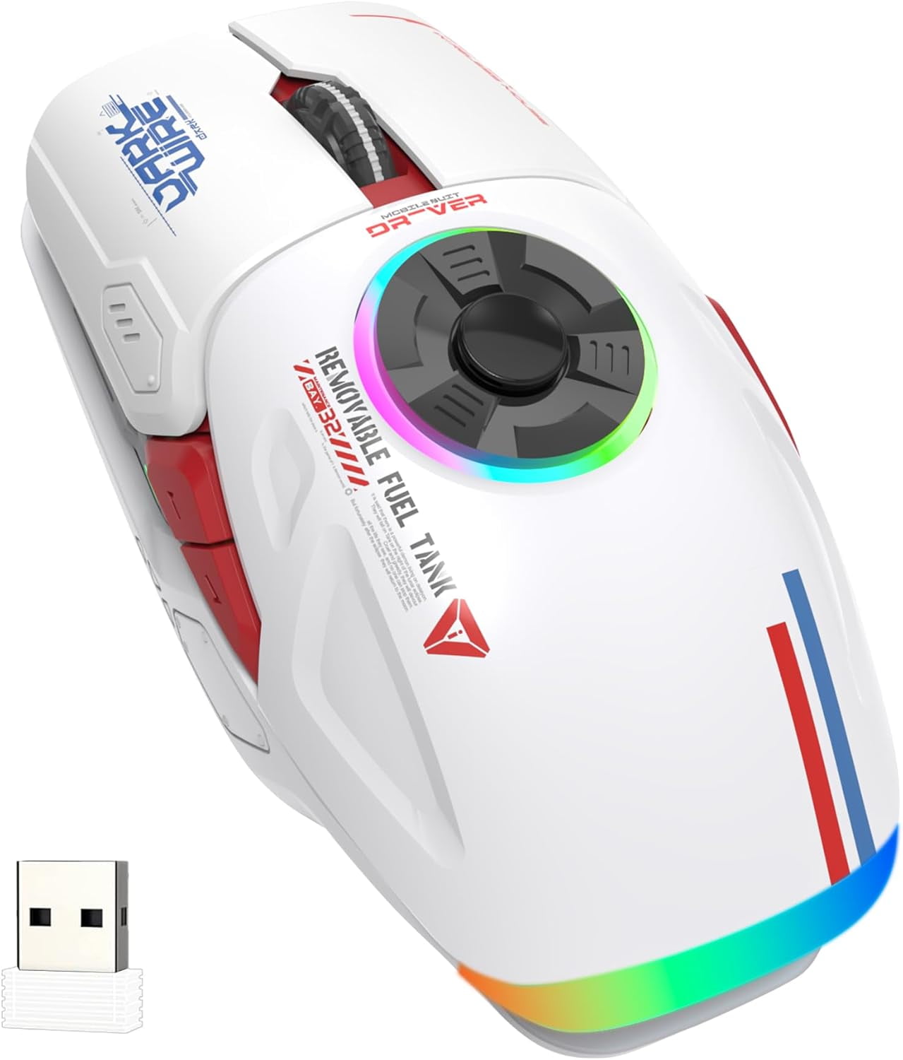 TRAHOO-RGB Wireless Gaming Mouse with 4 Adjustable DPI to 4800 ...