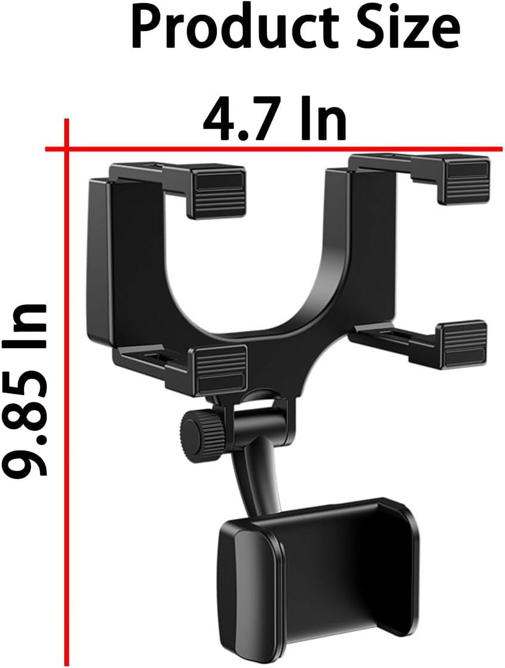 TRAHOO-Rear View Mirror Phone Holder for Car, Rotatable and Retractable ...