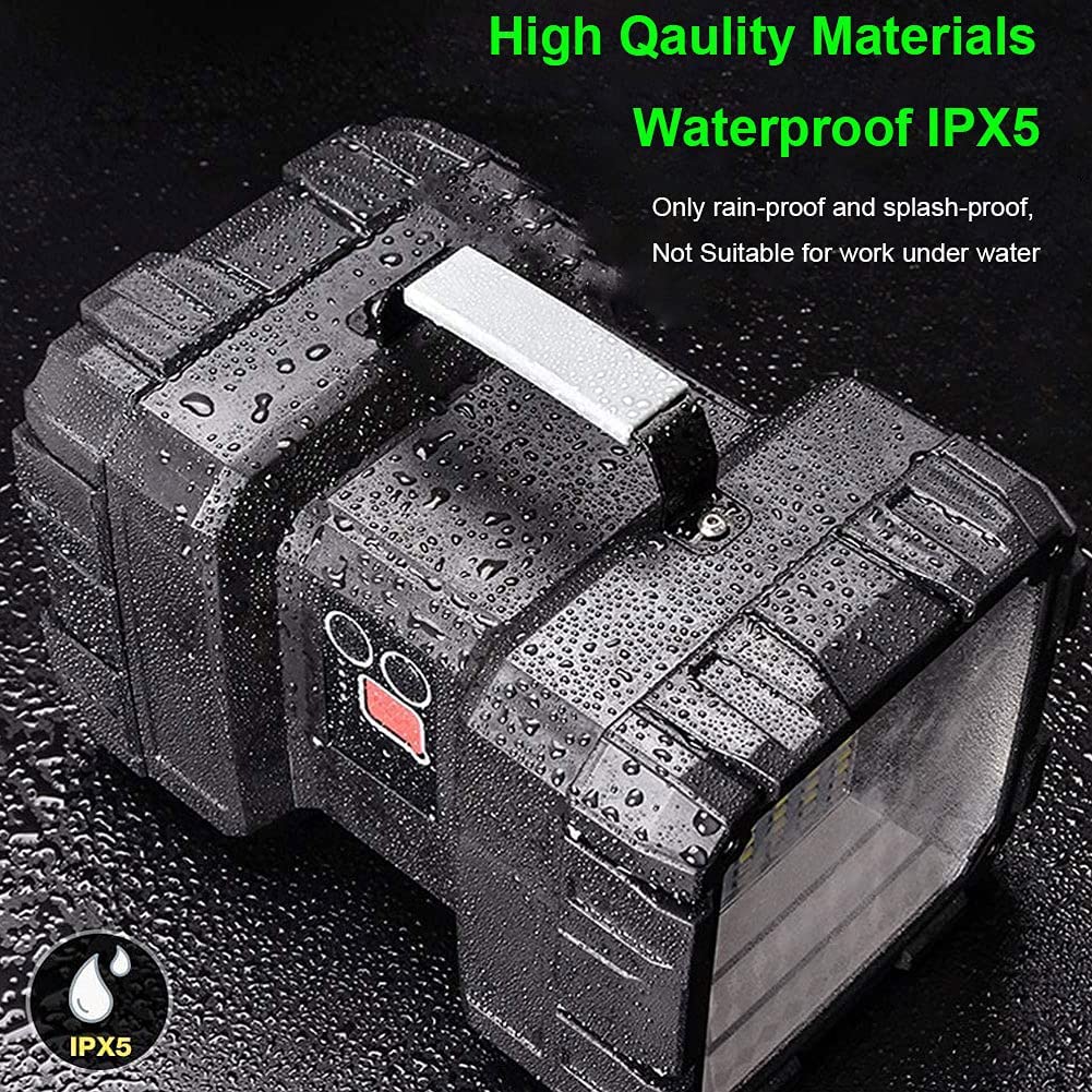 TRAHOO-Rechargeable Flashlight, LED Spotlight Flashlight 10000mAh ...