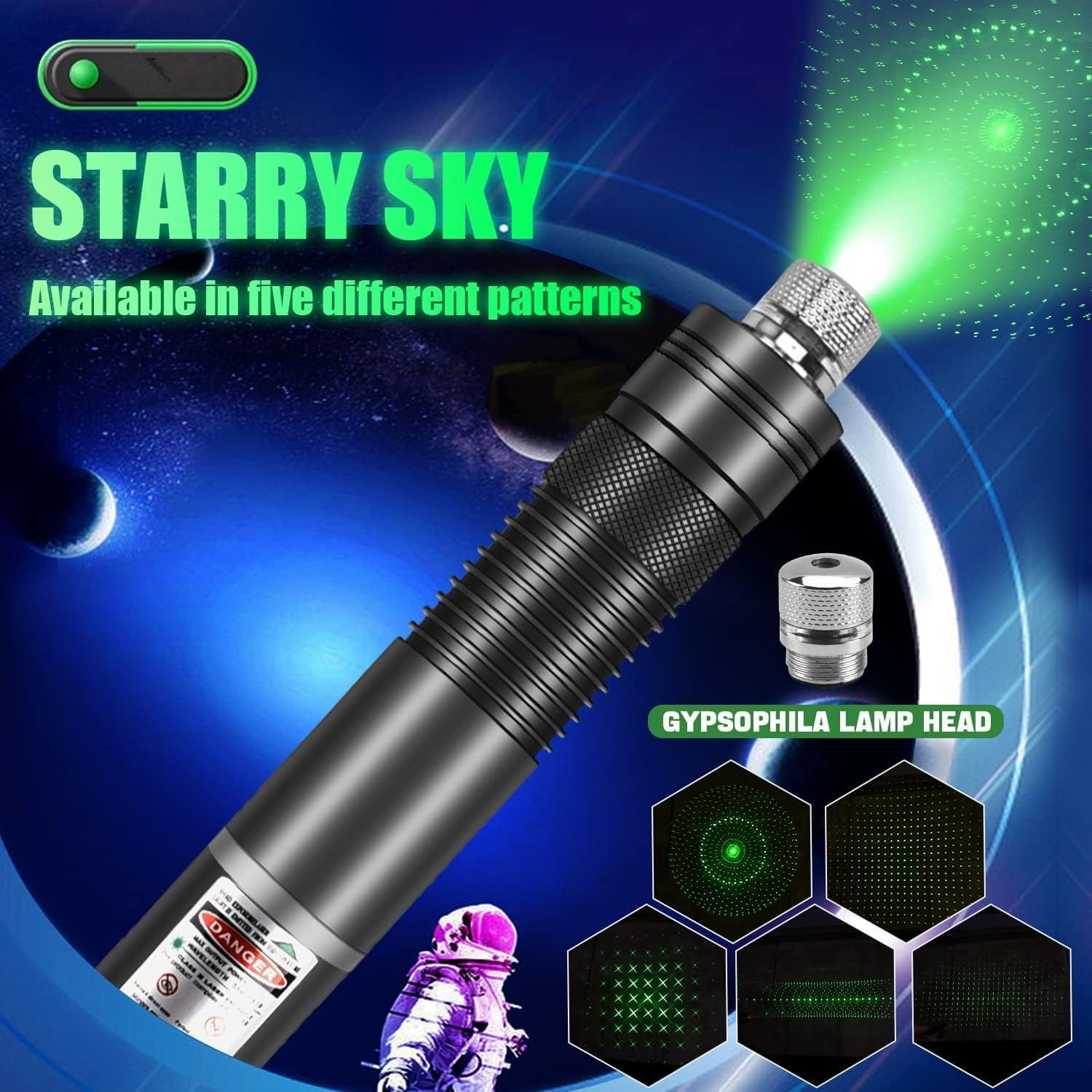 TRAHOO-Rechargeable Green Beam Flashlight Long Distance Range for TV ...