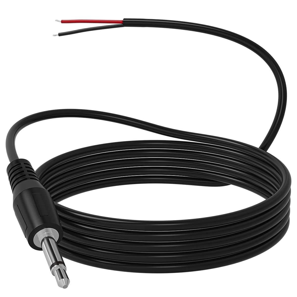 TRAHOO-Replacement 3.5mm Male Jack to Bare Wire Open End TS 2 Pole Mono ...