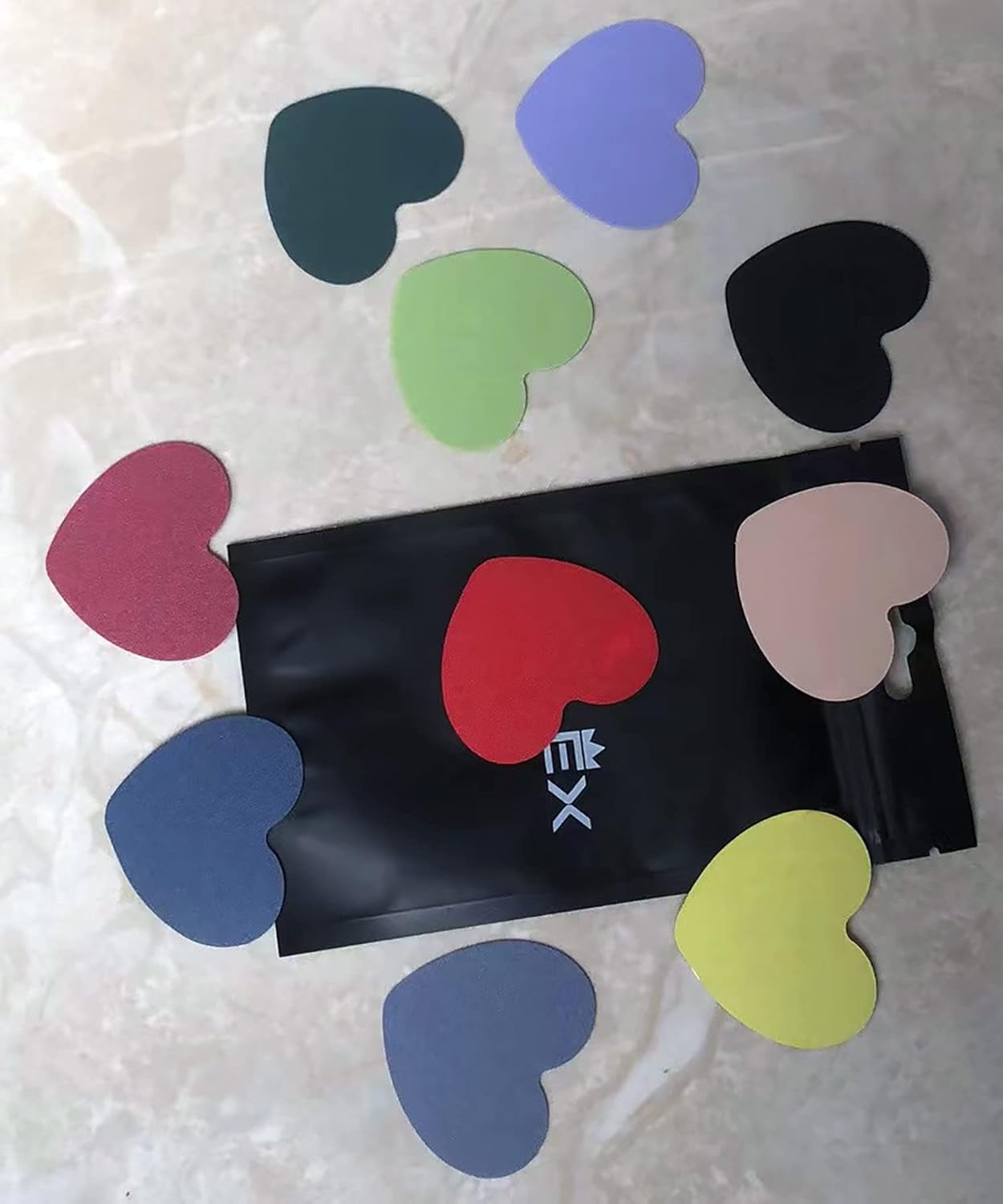 TRAHOO-Replacement Metal Plates Set with Matte Hearts. Kit of 10 Round ...