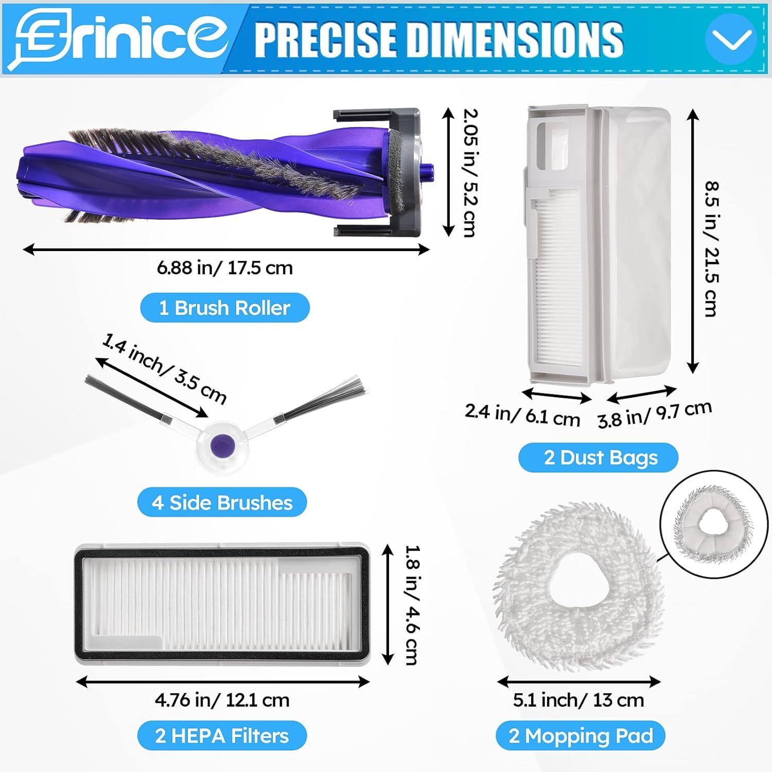 TRAHOO-Replacement Parts for Narwal Freo X Ultra Robot Vacuum Cleaner ...