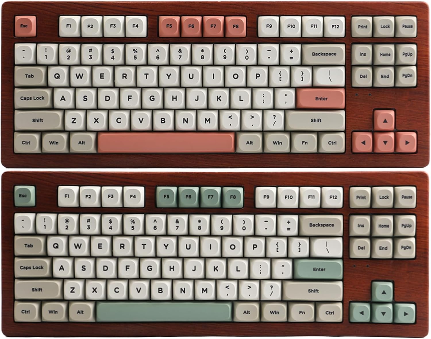 TRAHOO-Retro 9009 Keycaps MA Profile for Mechanical Keyboard 60% 65% 75 ...