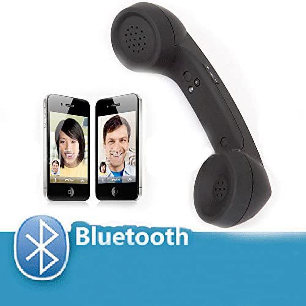 TRAHOO-Retro Phone Handset Wireless Bluetooth Handset Mic Headphones Comfort Mic Speaker Phone ...