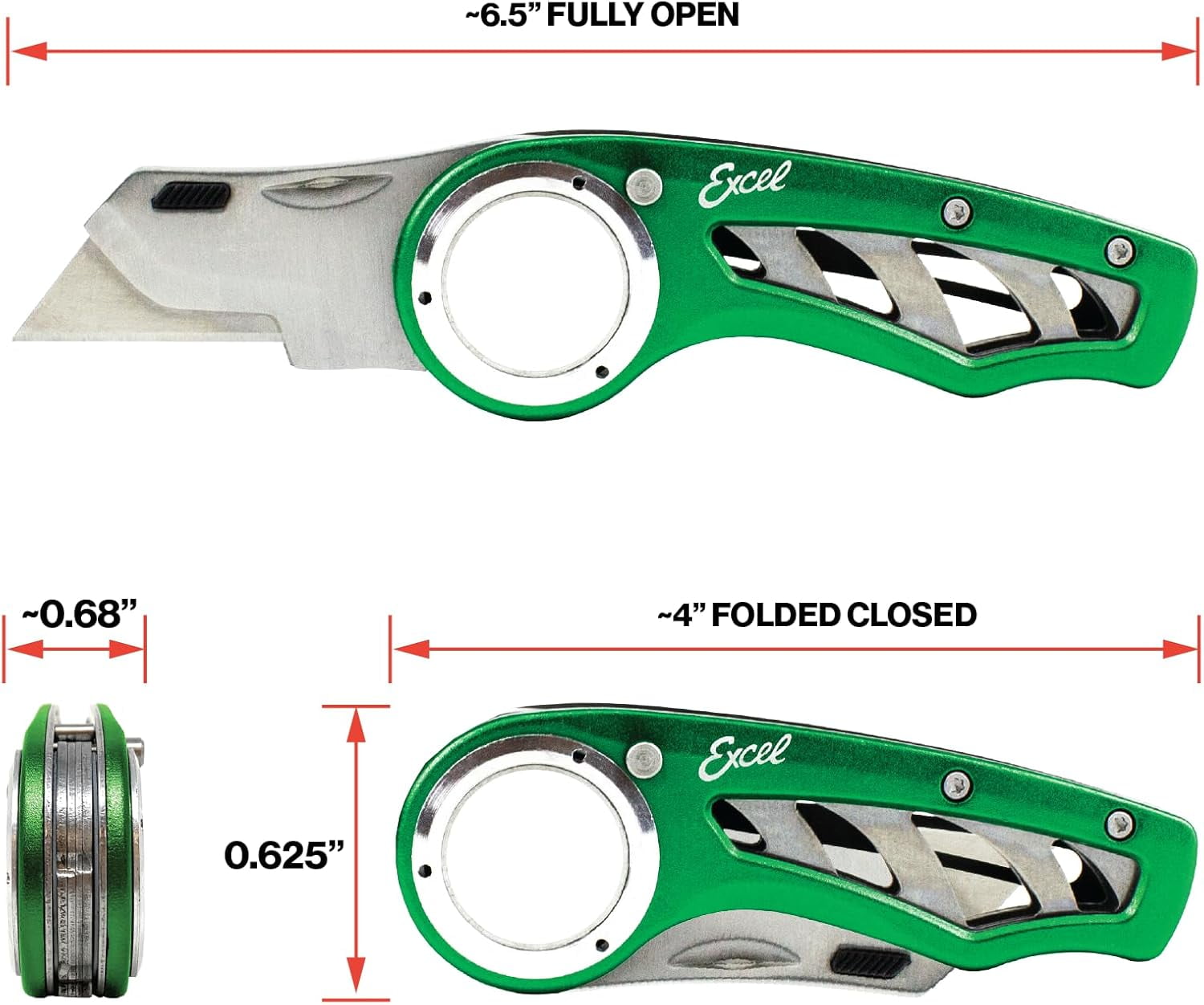 TRAHOO-Revo Folding Pocket Utility Knife - Aluminum Body Heavy Duty Box ...