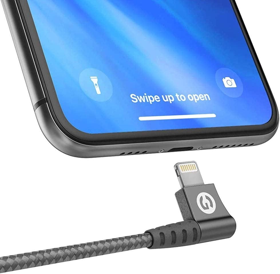 TRAHOO-Right Angle Lightning to USB-C Cable (Apple MFi Certified ...