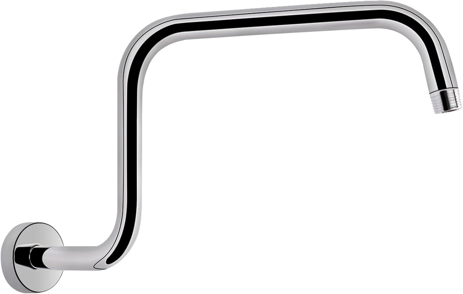 TRAHOO-S Shaped Shower Arm, High Rise Shower Head Extension Pipe ...