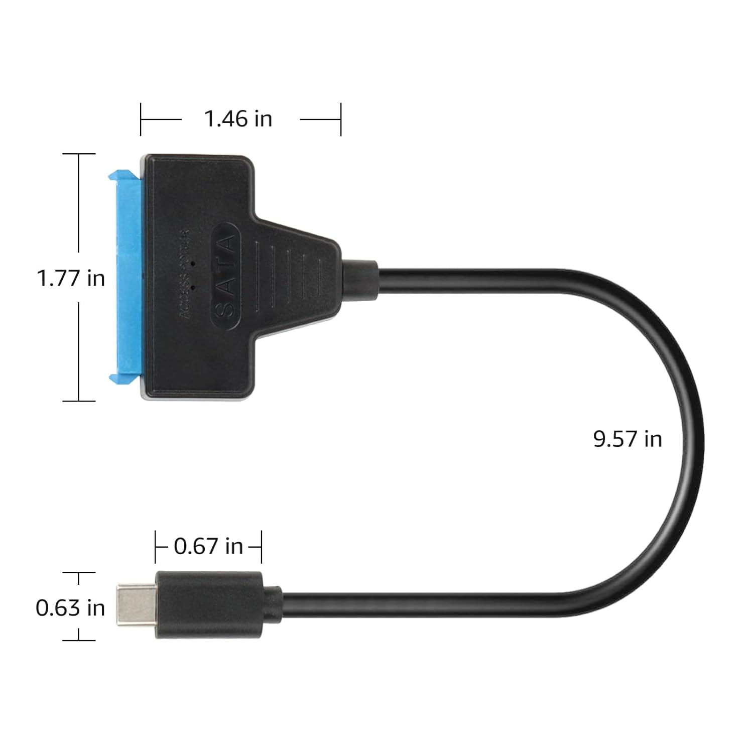 TRAHOO-SATA to USB C Adapter-External Hard Drive Connector for 2.5'' SATA Drives Type-C to SATA ...