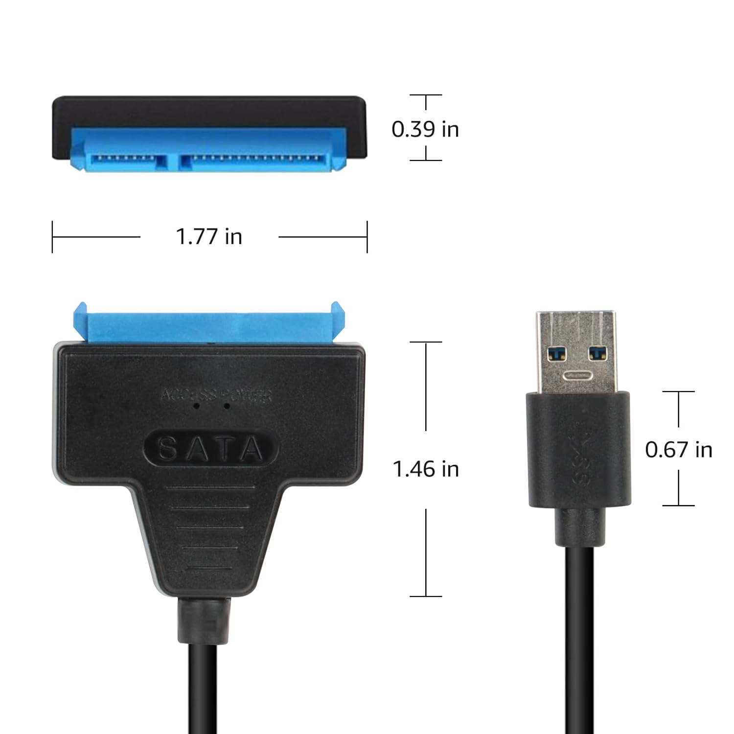 TRAHOO-SATA to USB Cable, USB 3.0 to SATA III Hard Drive Cable ...