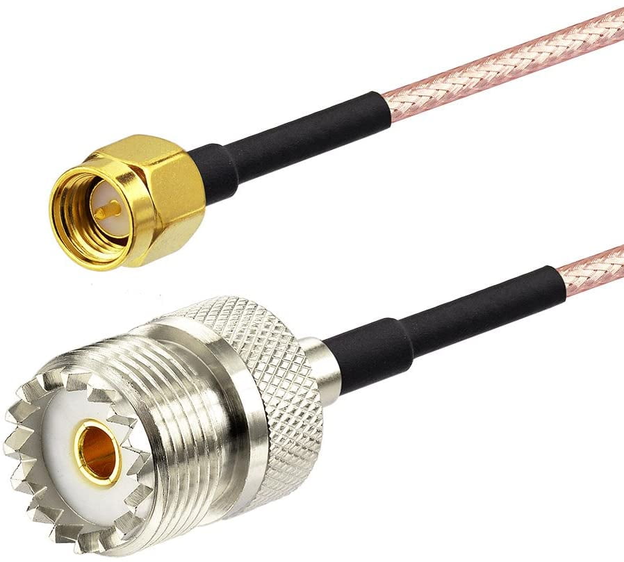 TRAHOO-SMA Male to SO239 RF Coaxial Coax Cable 6inches + 3pcs Adapter Kit, SMA to UHF Cable ...