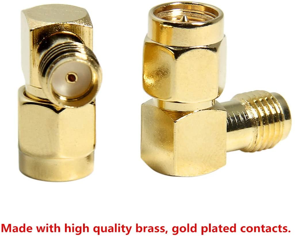 TRAHOO-SMA Male to SMA Female, 10 Pack SMA Right Angle Adapter 90 ...