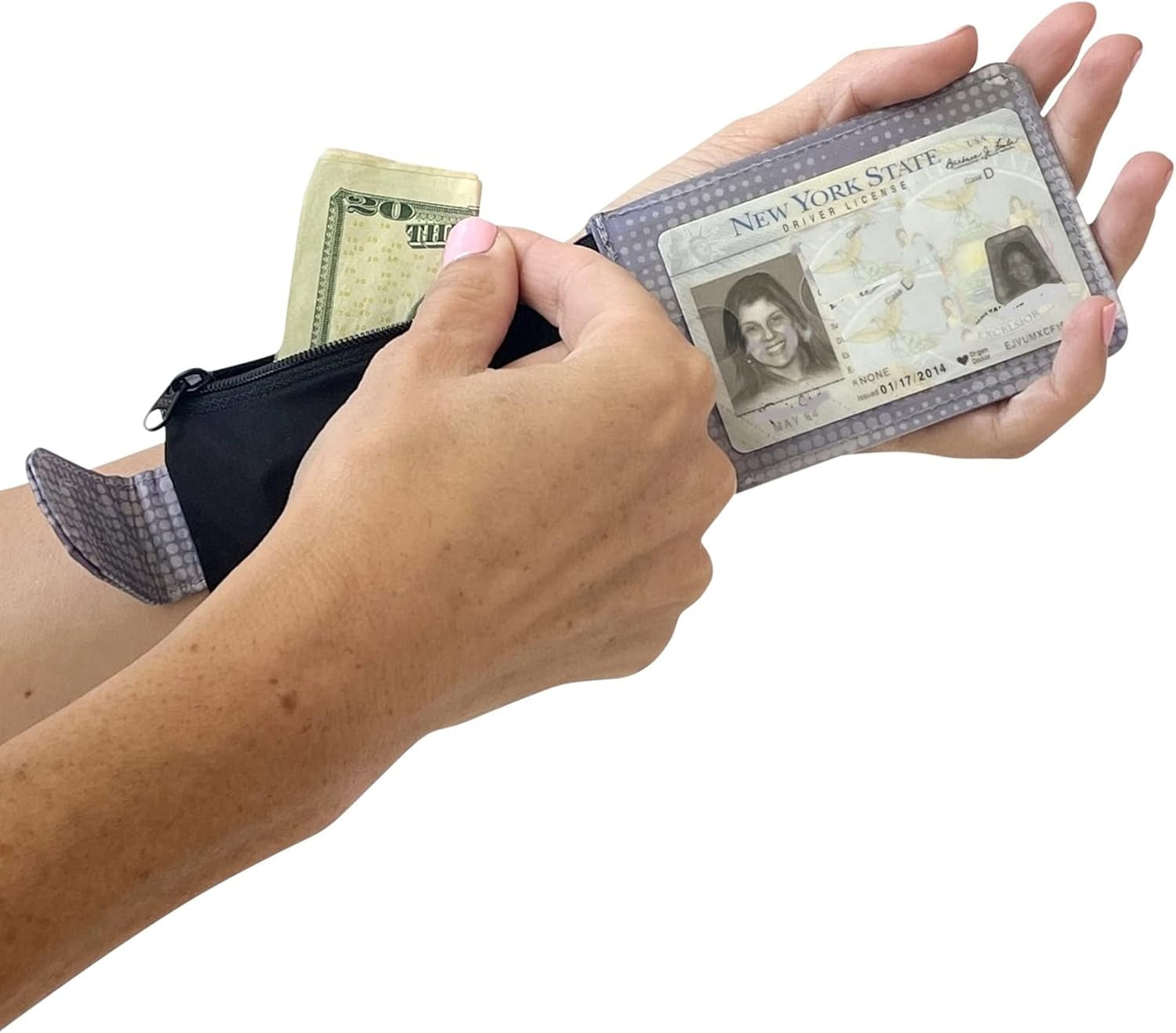 TRAHOO-SPRIGS Wrist Wallet - Hidden Wallet Pouch with ID Window ...