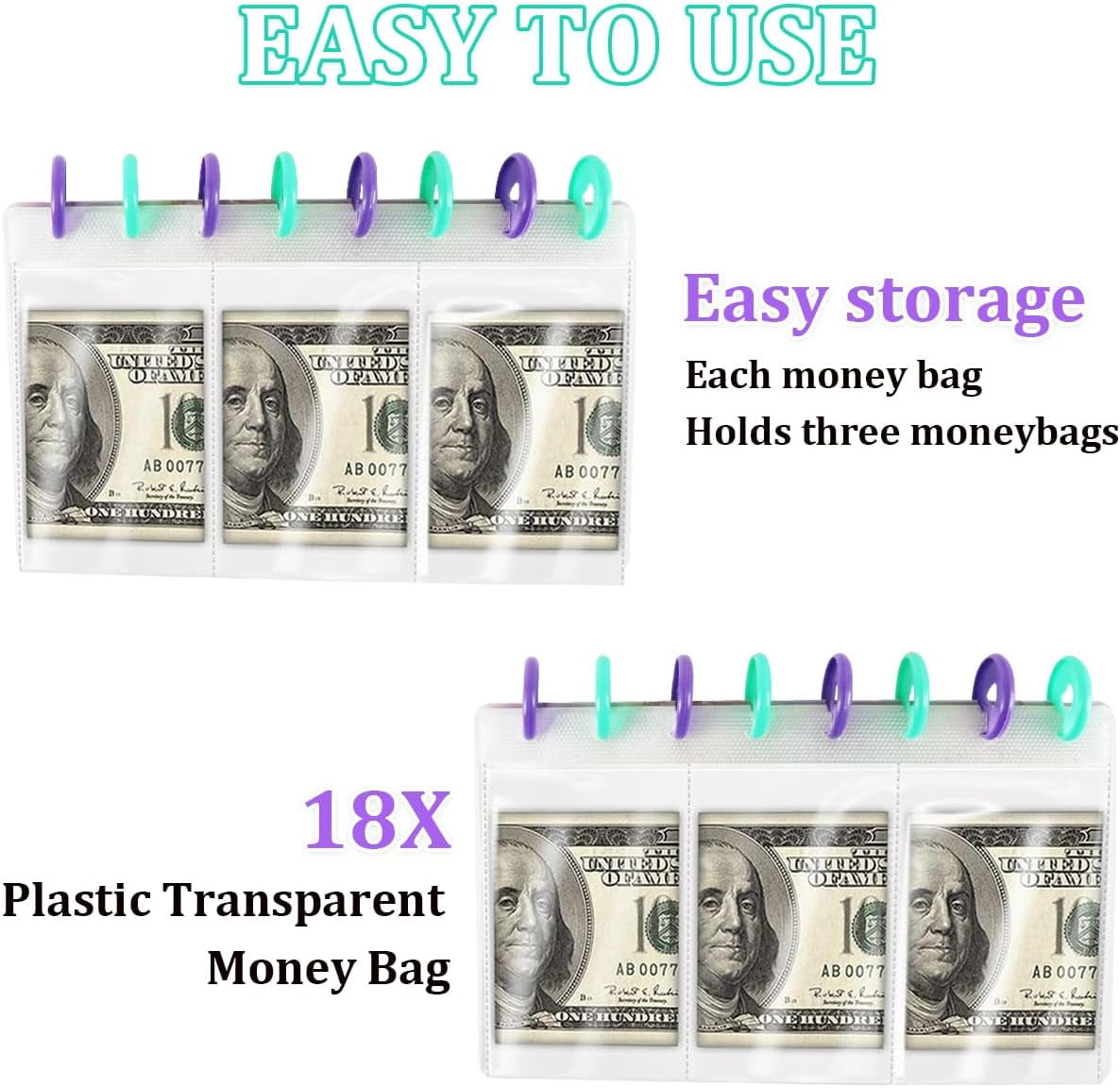 TRAHOO-Savings Binder 52 Week Savings Challenge,2024 Reusable Budget ...